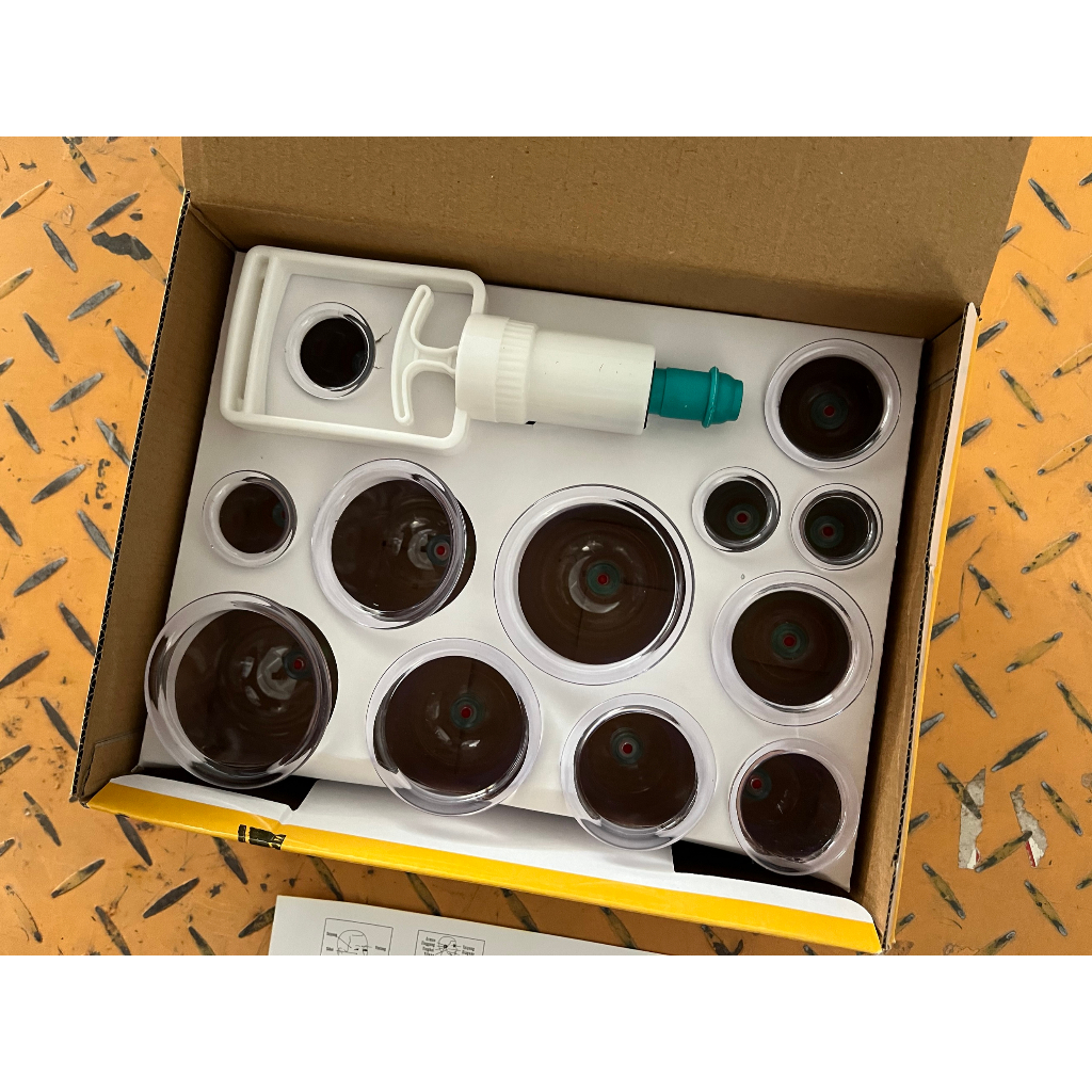 12 CUP CUPPING SUNNAH THERAPY SET ISLAM MUSLIM RAYA CUPPING HIJAMA BOX ...