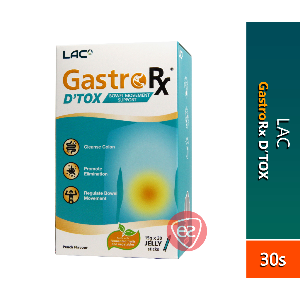 LAC GastroRX D'Tox 15g x 30 Jelly Sticks Peach Flavour | Shopee Malaysia