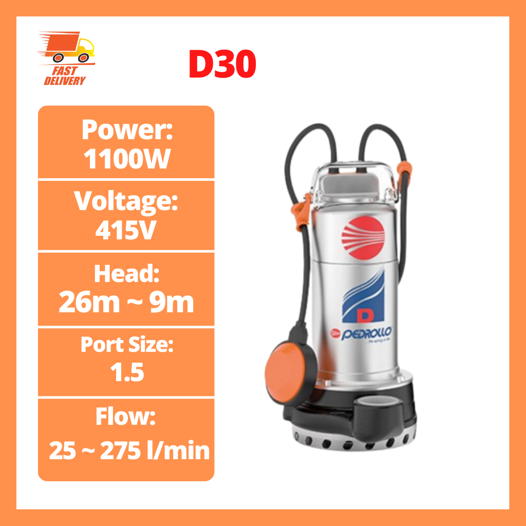 Pedrollo Submersible Drainage Pump D30 | Shopee Malaysia
