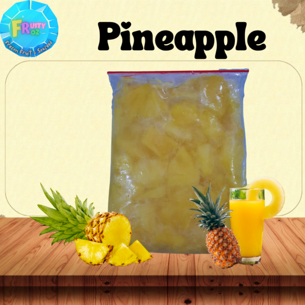 [1KG] Frozen Pineapple Chunk Pulp Puree / Isi Puri Nenas Sejuk Beku | Shopee Malaysia