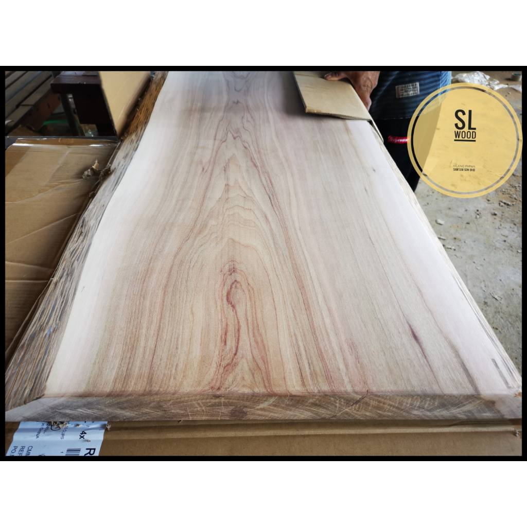 2"(T)inch × 18"(W)inch = 3'(L)Feet Surian Batu Live edge Slab Hard Wood ...