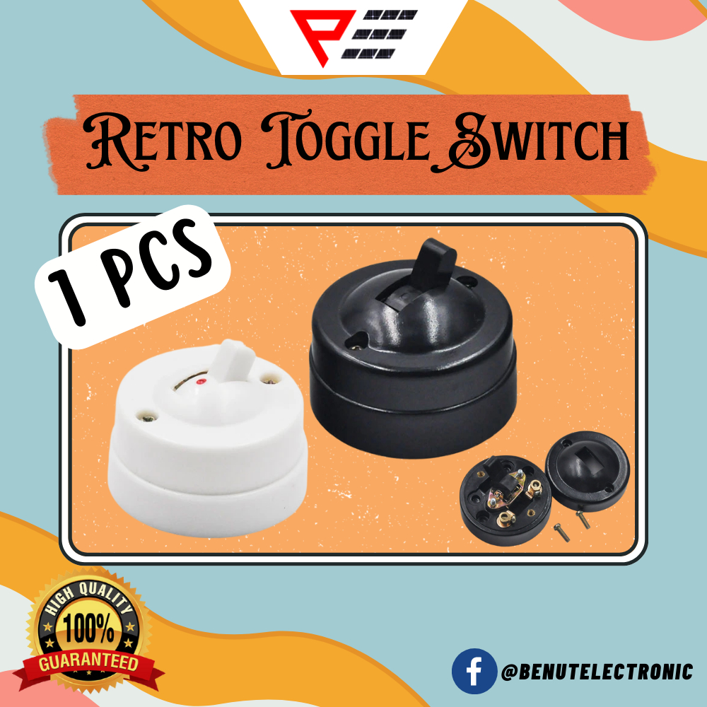 Retro Wall Lamp Toggle Switch Circular Mounted Flat Single Control