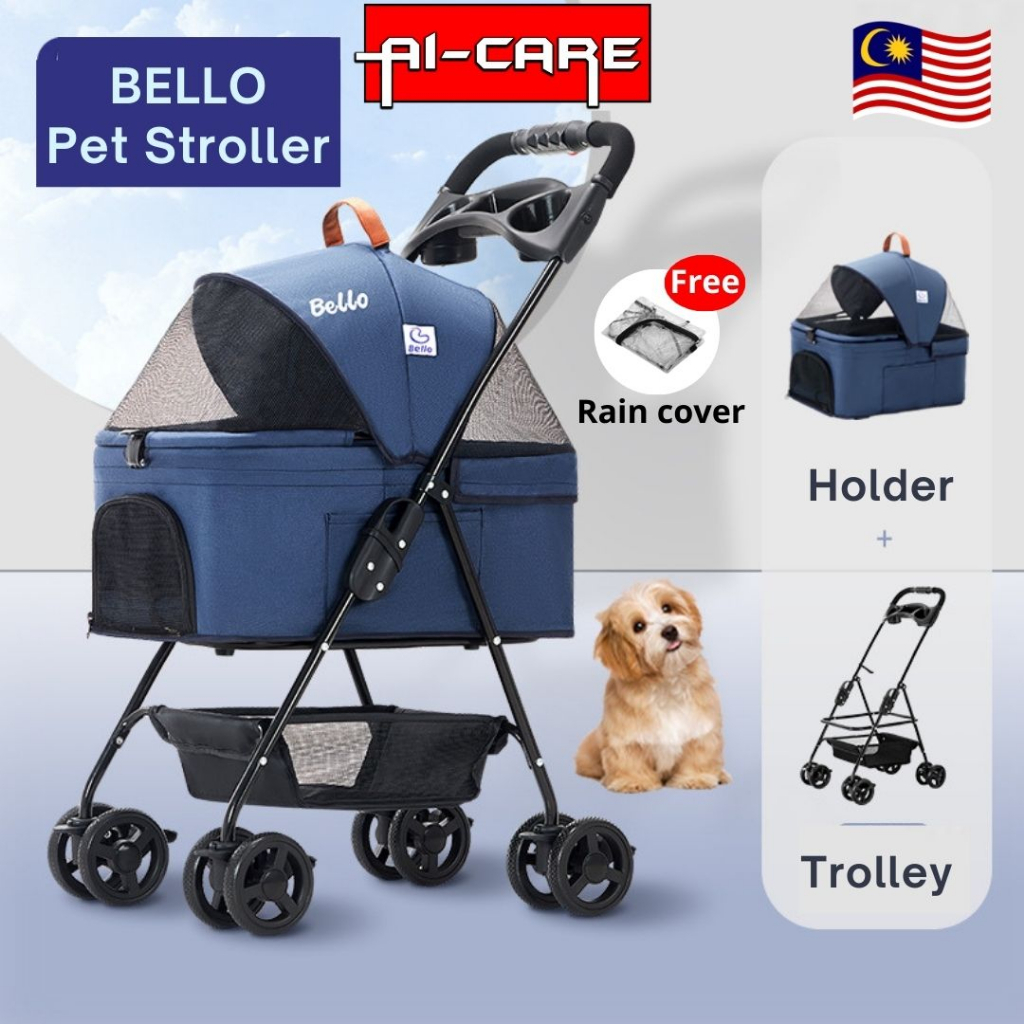 Original Bello Pet Stroller Modern Design Hand Carrier Holder Foldable ...