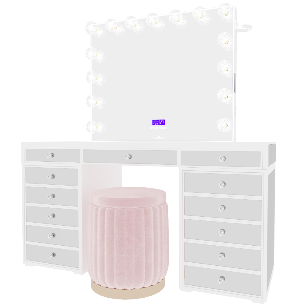 Vanity Station + Vanity Mirror + Magical Storage Seat (Bundle) | Shopee ...