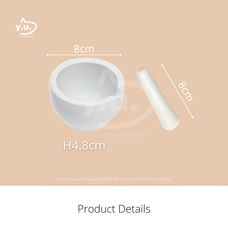 YU Ready Stock Granite Stone Mortal And Pestle Set / Ceramic Mortal and ...