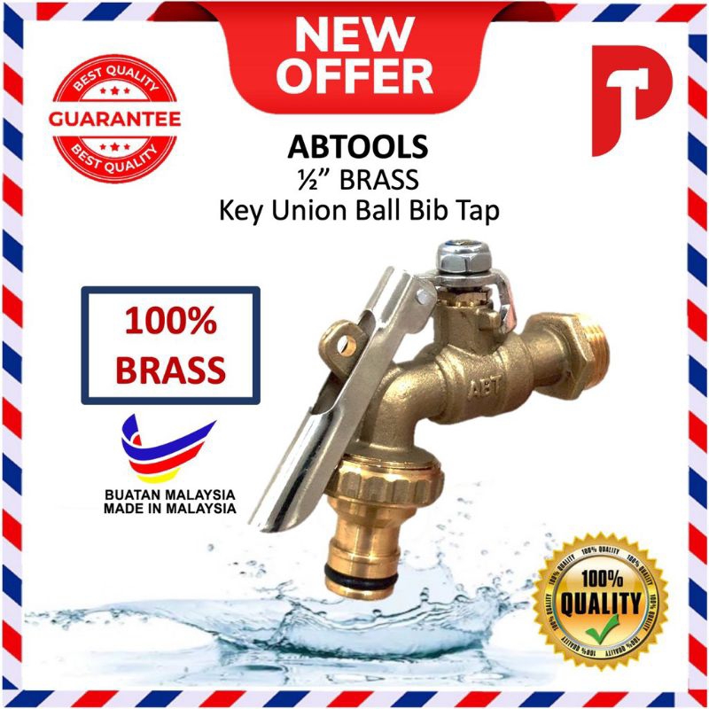 Kepala Paip Besi Lockable Bib Tap Brass 1/2 Inch (STANDARD SIZE TO FIT ...