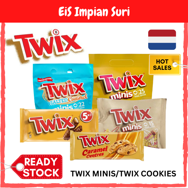 (Ready Stock!!) Twix Minis Chocolate Travel Edition 333G (15pcs) Coklat Twix Spread Cookies ...