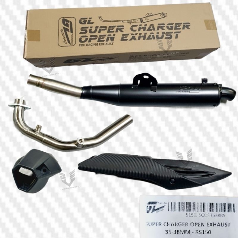 Y15ZR/RSX150/RS150/LC135 GL RACING SUPER CHARGER OPEN EXHAUST RACING ...