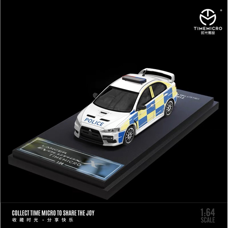 Time Micro 1/64 Mitsubishi Lancer Evolution X - British Police White ...