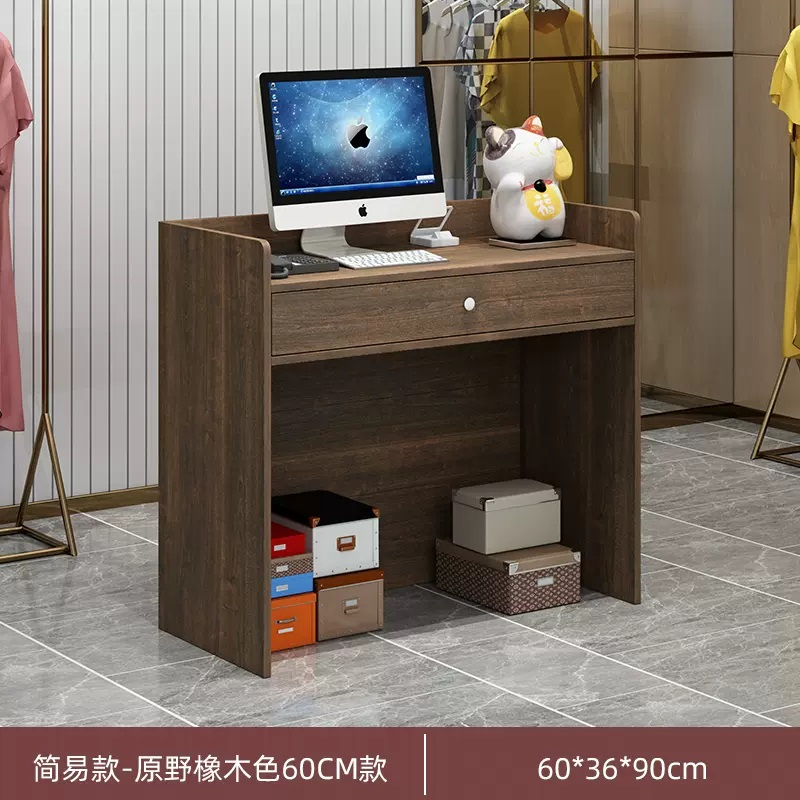 3 Colour BROWN Cashier Counter Table Commercial Reception Wooden Desk ...