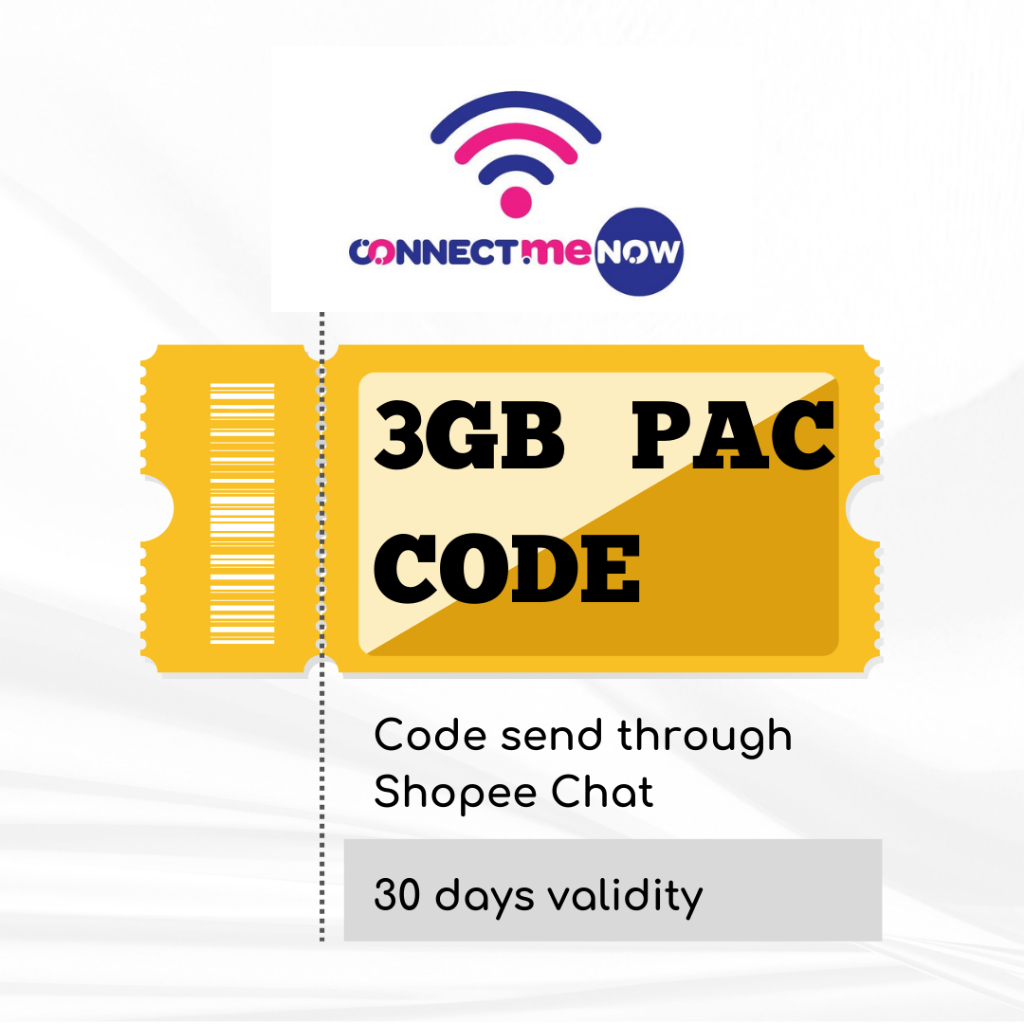 CONNECTme Now 3gb PAC Code (Not for Offshore) | Shopee Malaysia