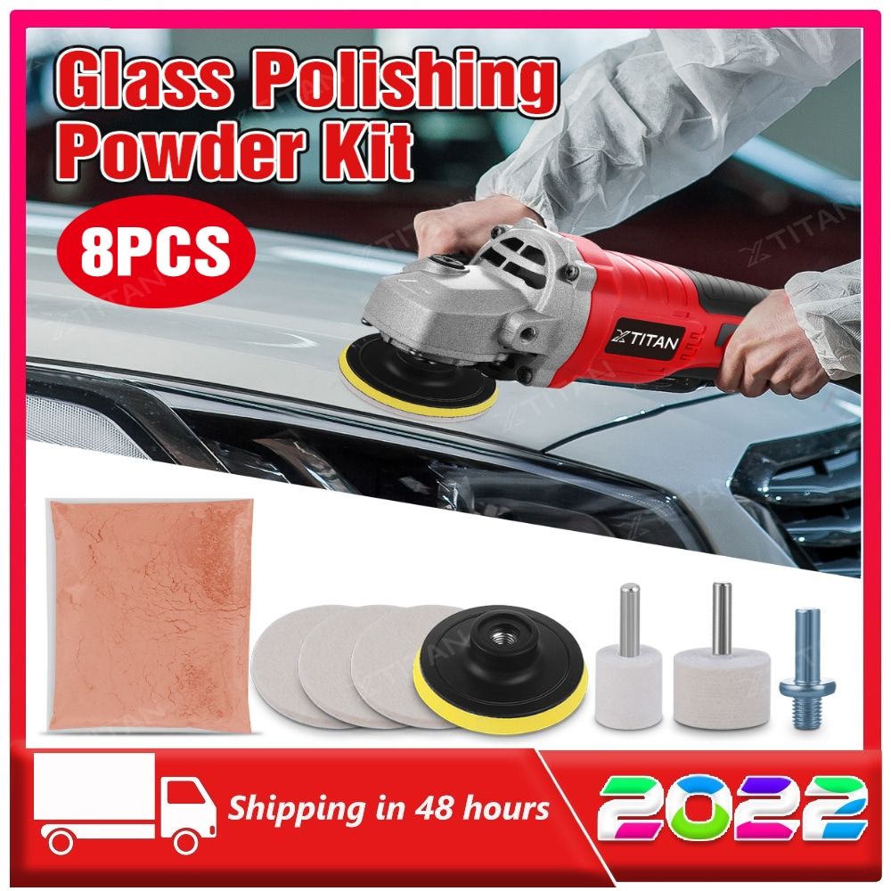 XTITAN 8pcs Car Glass Polishing Powder Kit Polishing Tool Car Polisher ...
