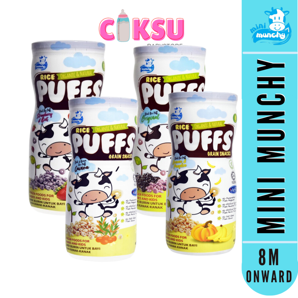Mini Munchy Organic Rice Puff Baby Food Snack Makanan Bayi Finger Food ...