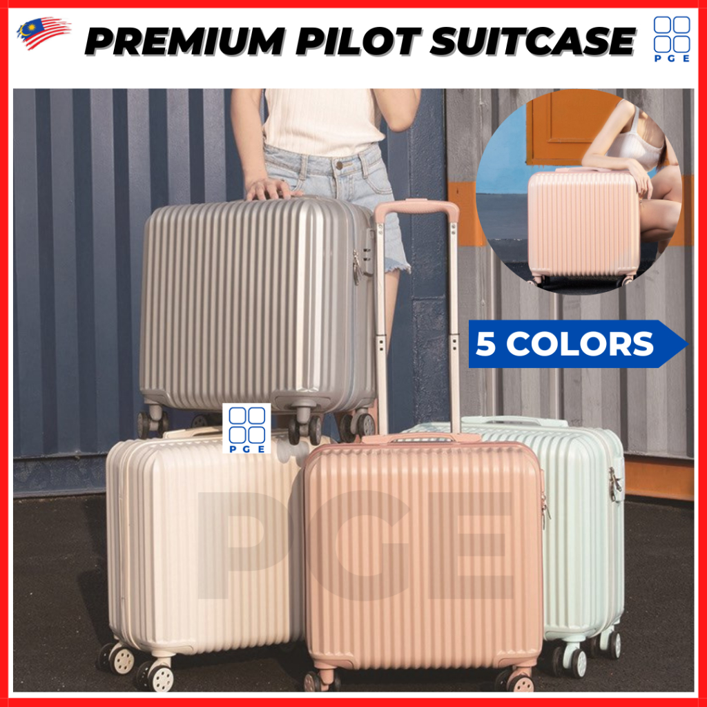 18INCH PREMIUM Pilot Suitcase 360° Portable Boarding Luggage Travel Bag ...
