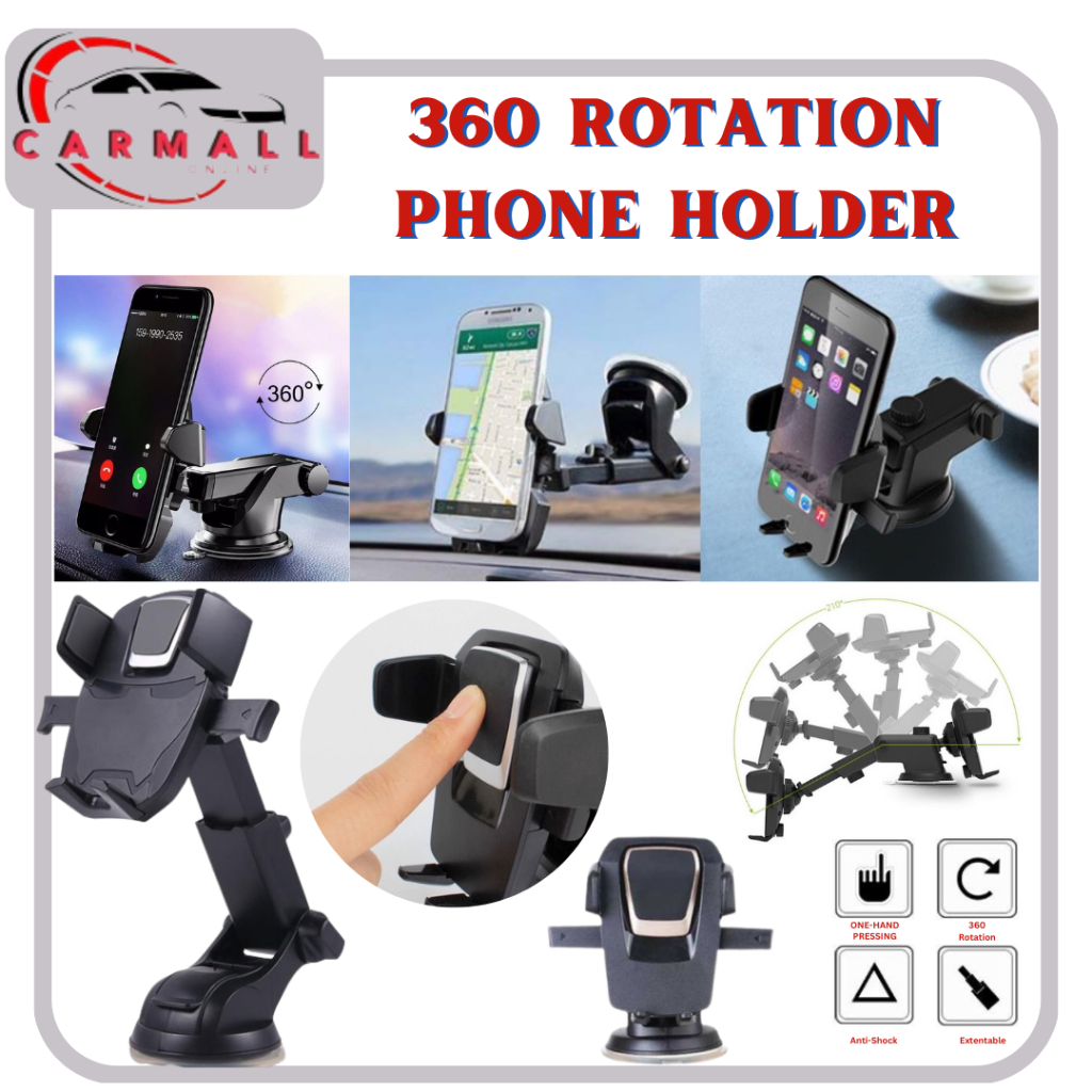 Long Neck 360 Rotating Phone Holder For Car/Office/Home | Shopee Malaysia