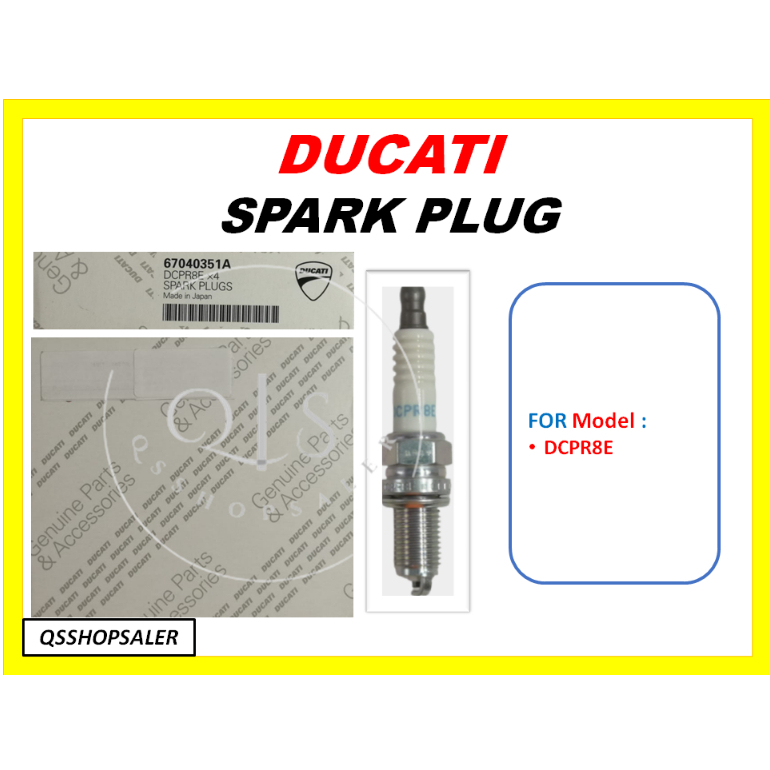 DUCATI SPARK PLUG / MOTORCYCLE PLUGS / SPARK PLUG DCPR8E (67040351A ...