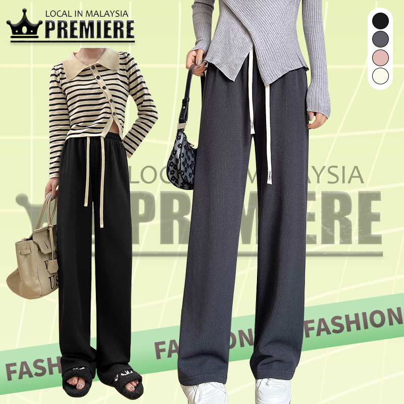 2022 New Long Pants Trousers Women High Waist Draped Casual Pants Thin ...
