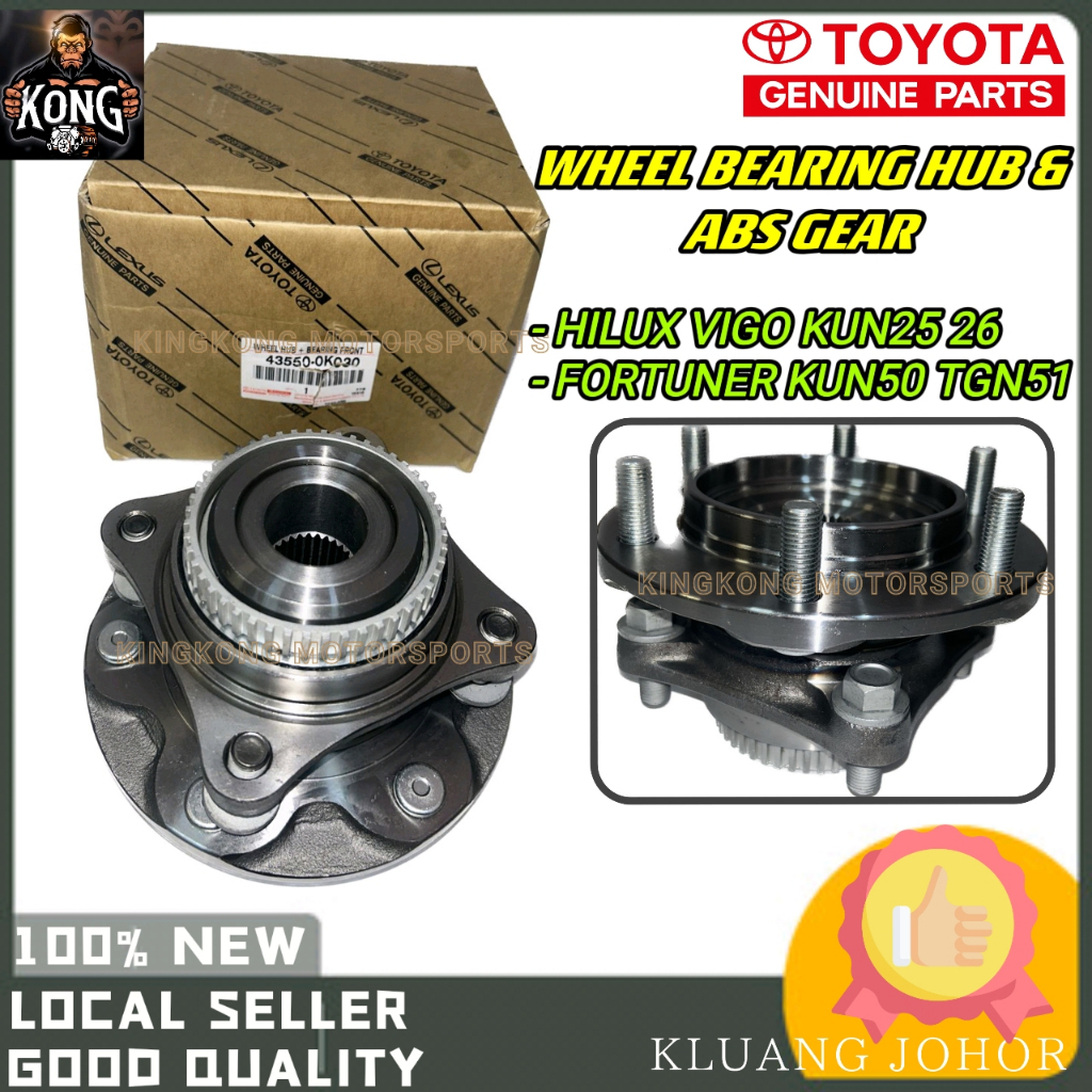 TOYOTA HILUX VIGO KUN25 KUN26 FORTUNER KUN50 TGN51 FRONT WHEEL BEARING ...