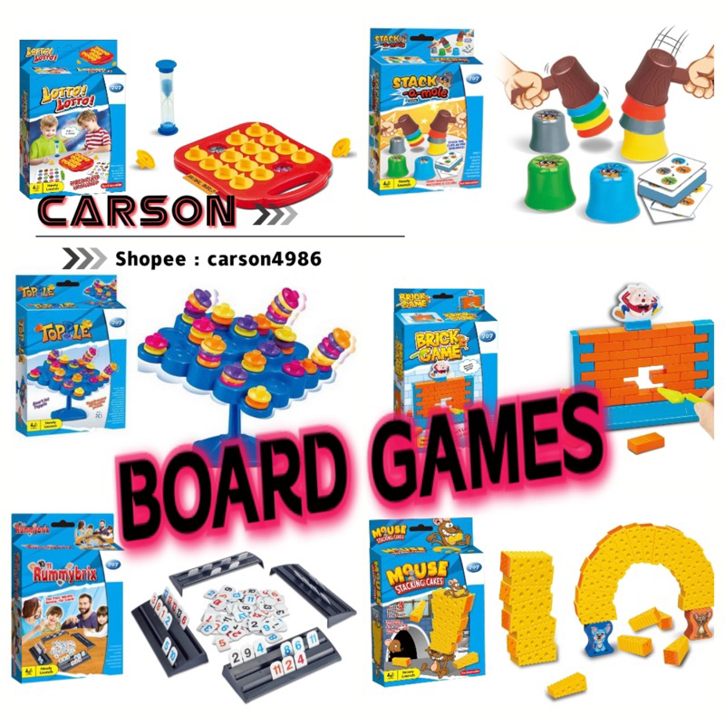 Snake ladders/Topple/ Brick Game / Lotto lotto/ Mouse Stacking Cakes ...