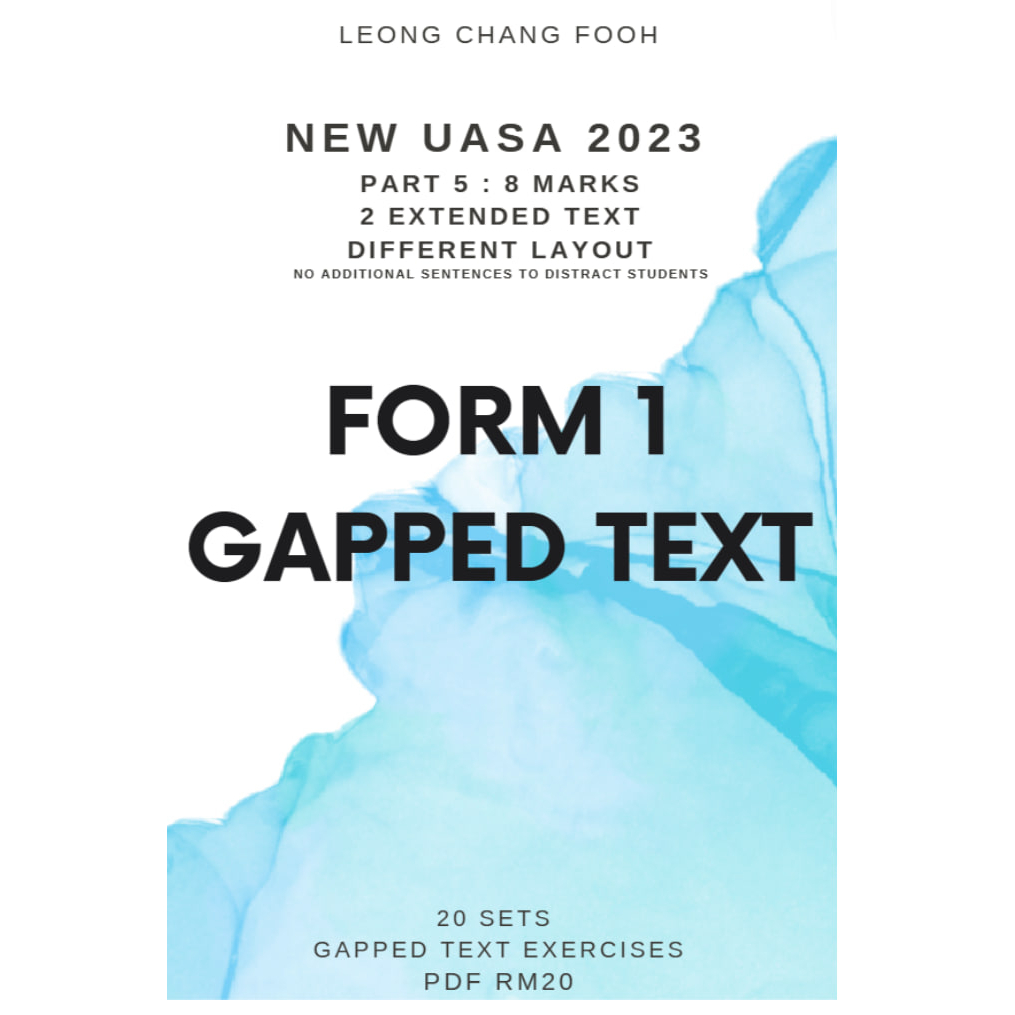 Softcopy Form 1 Part 5 Gapped Text UASA 2023 by Mr. Leong | Shopee Malaysia
