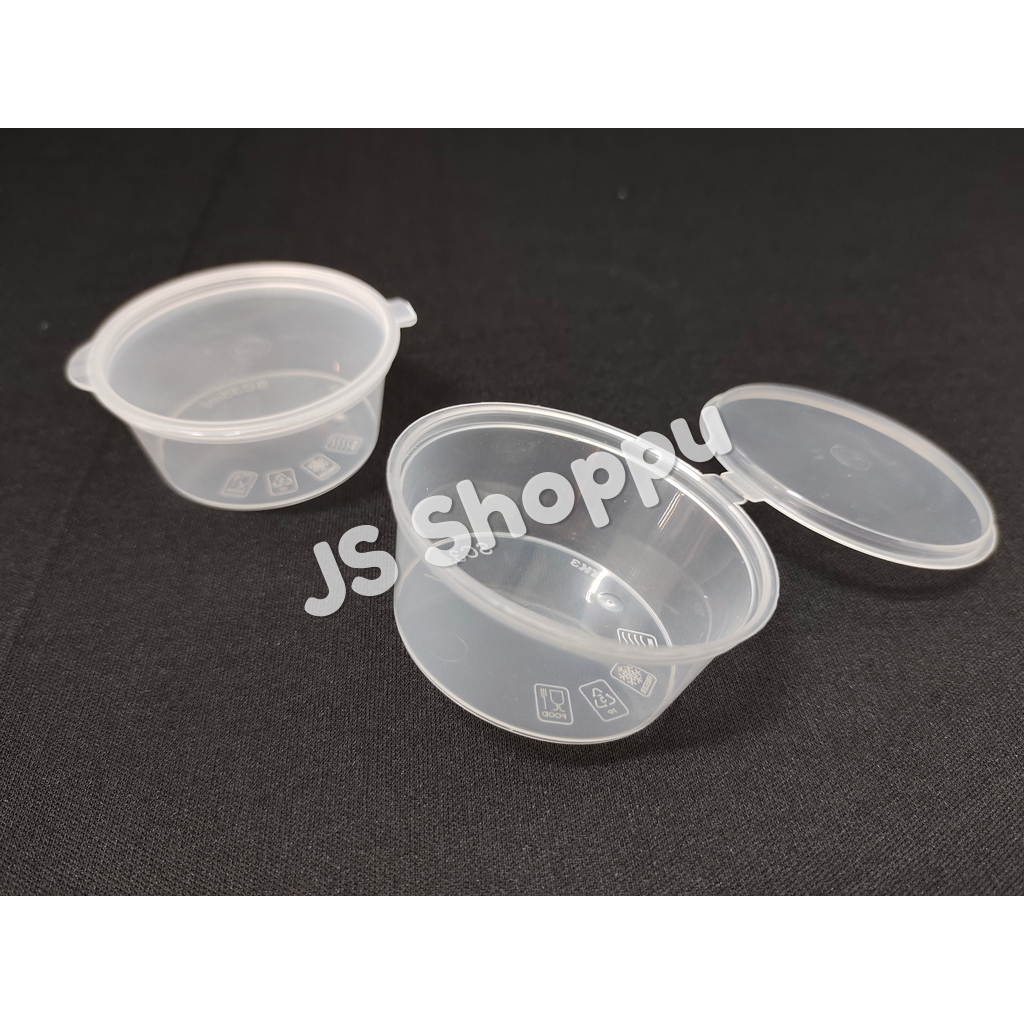 TCC035 35ml Round Container Hinged Lid (50pcs±) / 35 ml Disposable ...
