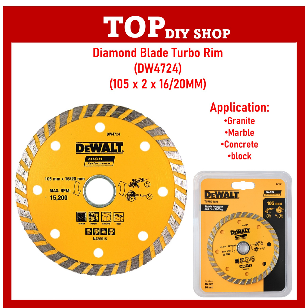 Dewalt 4" Diamond Cutting Disc DW4785 /DW4790 /DW4724 /DW4724UT ...