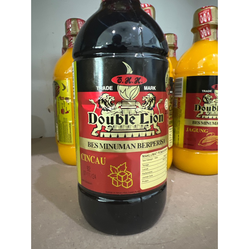 DOUBLE LION Kordial Air Pati KELADI & STRAWBERRI Bes Minuman Berperisa ...