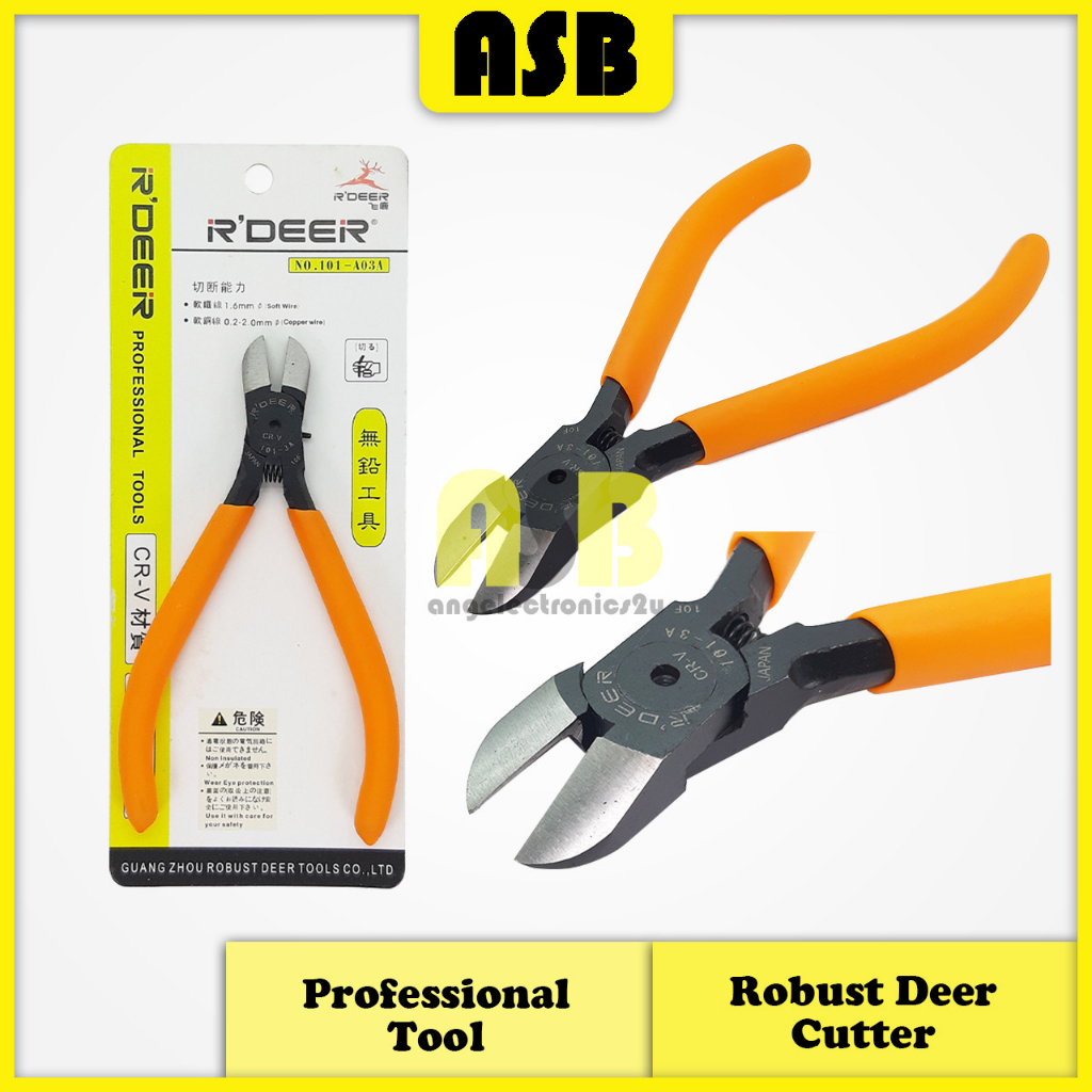 (1pc) Robust Deer RT-101-A-035 Wire Cutter / Pemotong Wayar ( 574003547 ...