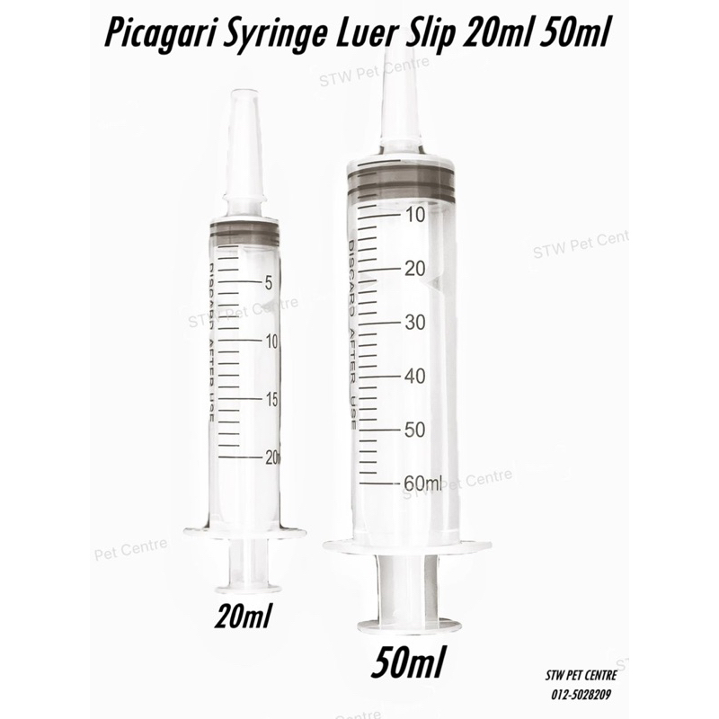 Picagari Syringe Luer Slip 1 5 10 12 20 30 50 60 ml cc individual pack ...