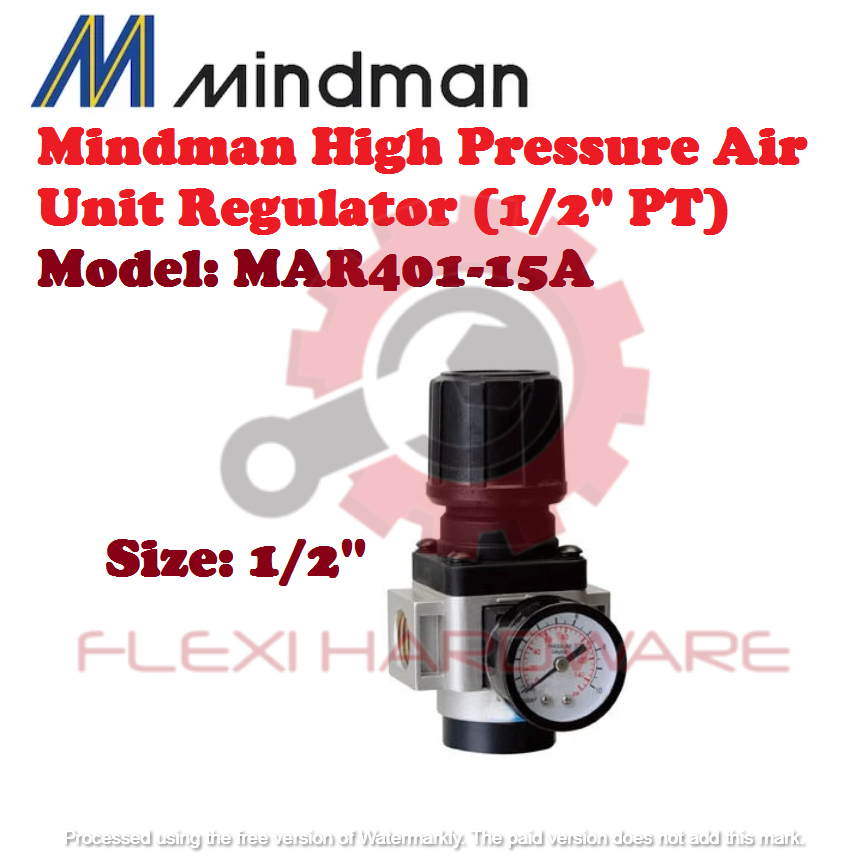 Mindman MAR401-15A High Pressure Air Unit Regulator (1/2" PT) | Shopee ...