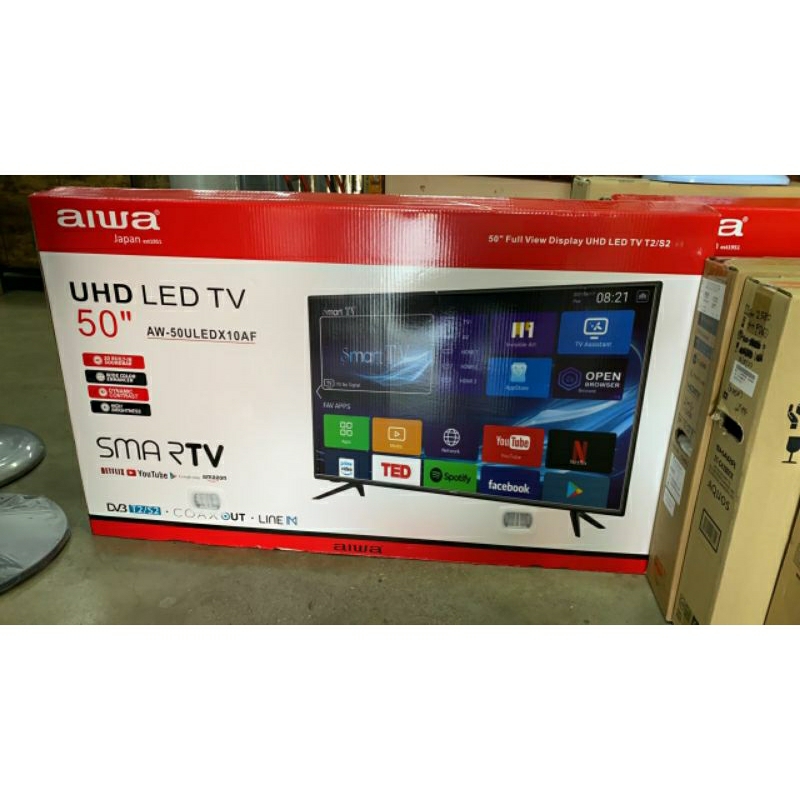 AIWA 50/55 inch TV frameless UHD 4K android smart LEDtv google YouTube | Shopee Malaysia