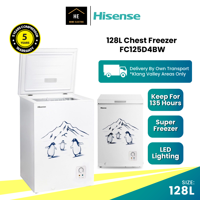 HISENSE 128L Chest Freezer Peti Pembeku Peti Sejuk Beku 冷藏箱 冷冻箱 ...