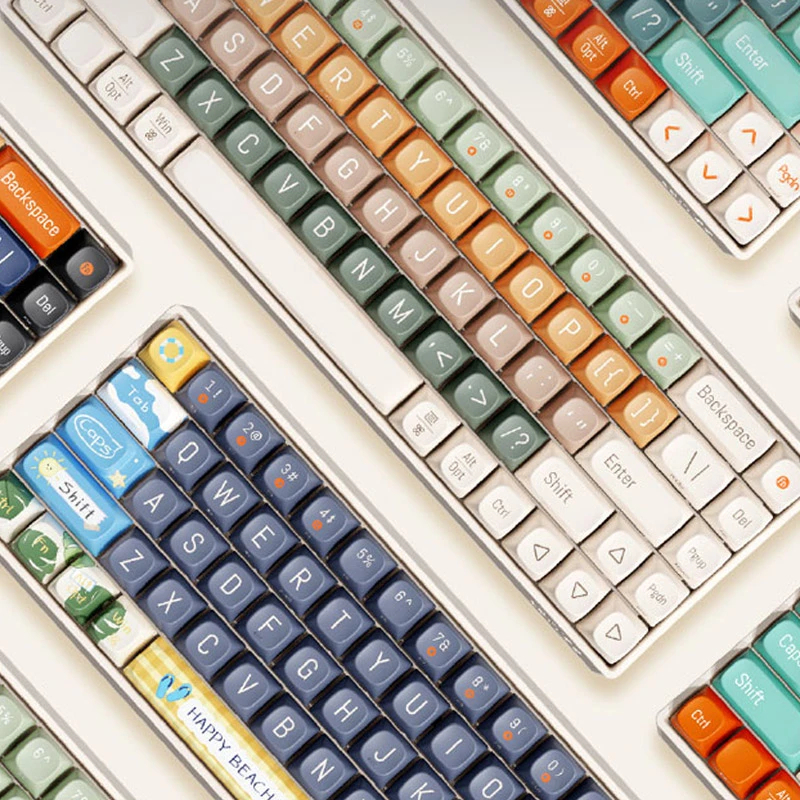 Lofree Touch PROFILE DYE-Sub PBT Keycap Theme Set - Frog/Cotton Candy ...