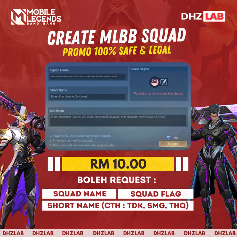 Create New MLBB Squad | Shopee Malaysia