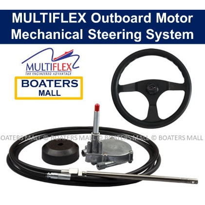 MULTIFLEX Outboard Motor Mechanical Cable Steering System with Steering ...