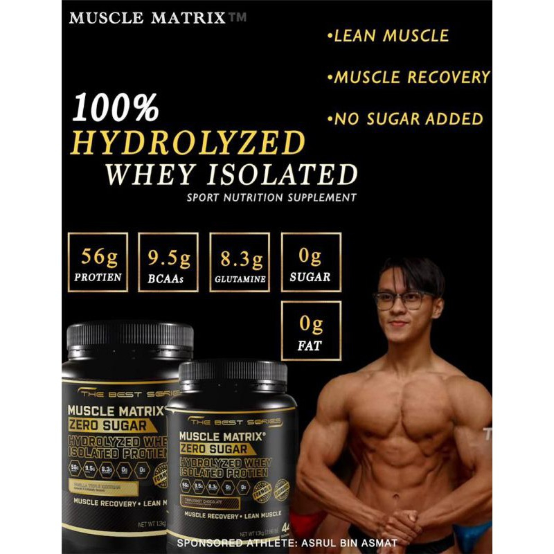 Muscle Matrix Whey Protein 1.3kg [44 Serving] | HALAL Hydrolyzed ...