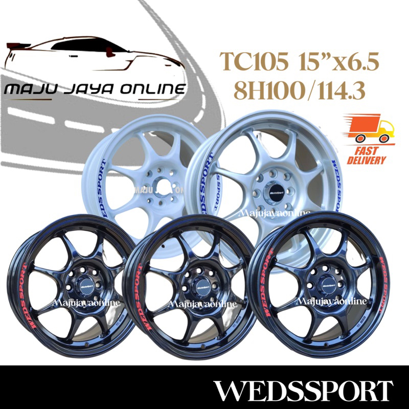 New SPORT RIM WEDS SPORT TC05 15x6.5 +40 8X100/114(1 | Shopee Malaysia