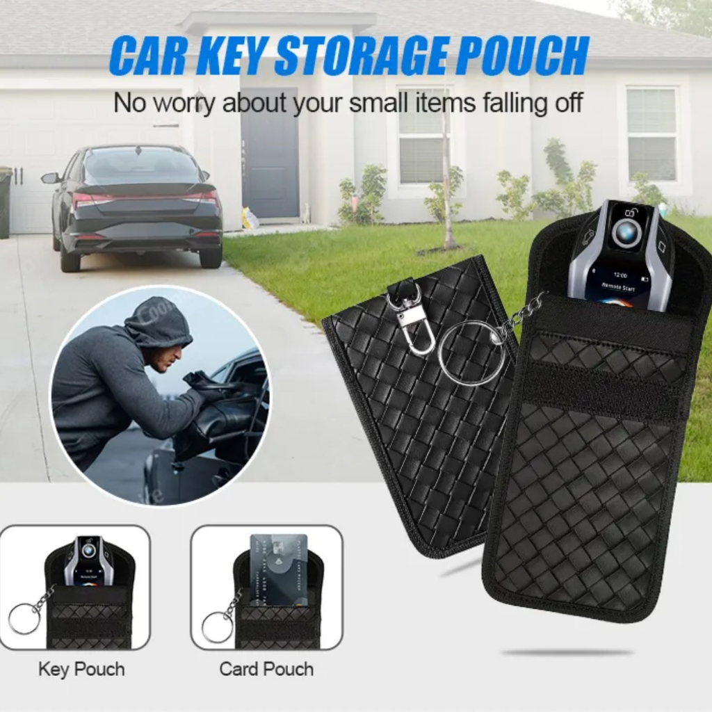 Car Key Signal Block Blocker Case Faraday Cage Fob Pouch Keyless RFID ...