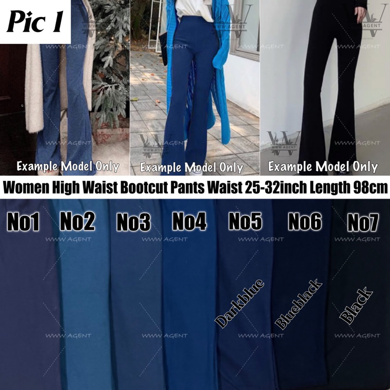 🔥 Women High Waist Bootcut Pants Flare Wide Leg Trousers Bell Bottom ...