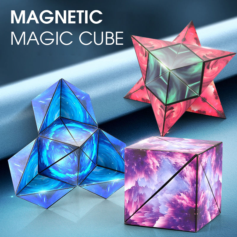 3D Magnetic Magic Cube Transformable Puzzle Toy Creative Play | Shopee Malaysia