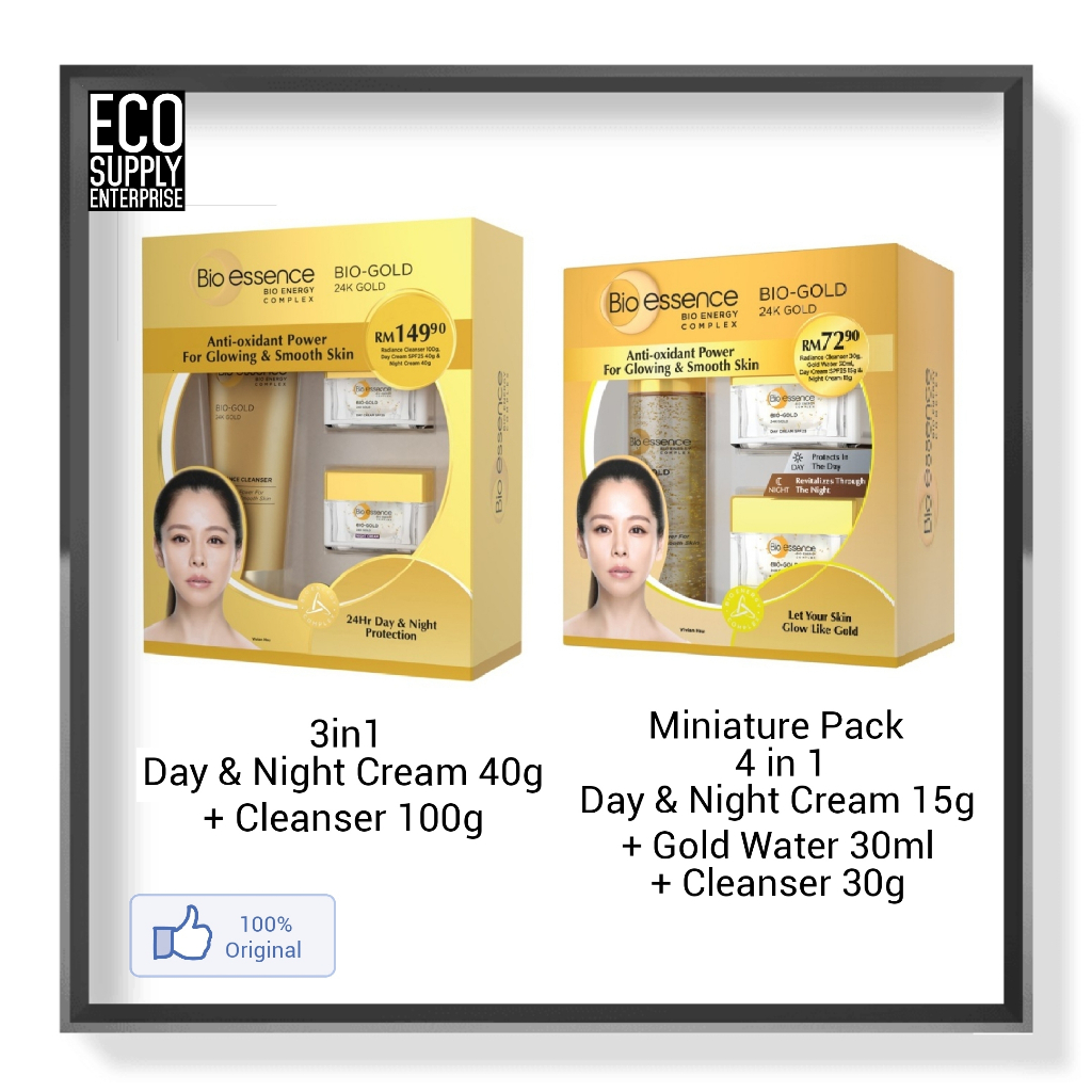 Bio-essence Bio-Gold 24K Gold 3in1 Day Cream SPF25 40g & Night Cream ...