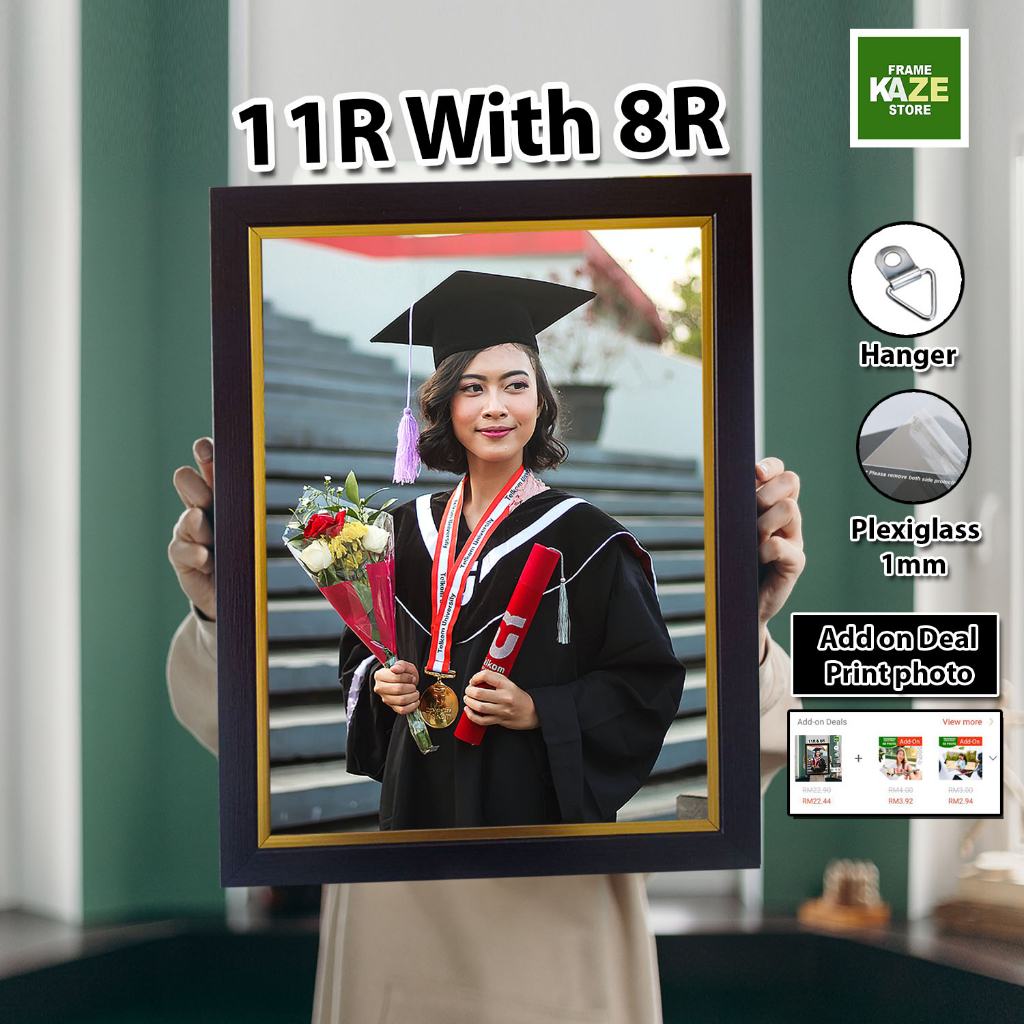 University Konvo Frame 11x14 & 8x10 Photo Frame l Plexiglass 1mm l ...