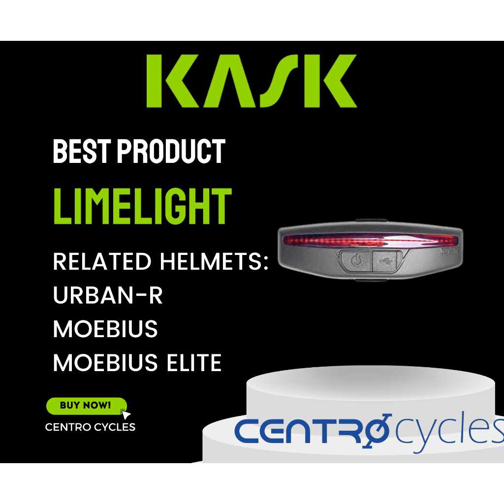 KASK: LIMELIGHT Rechargeable Helmet Safety Light | Shopee Malaysia
