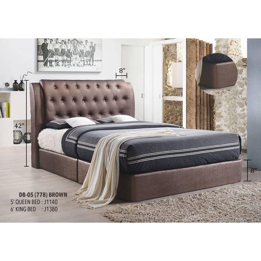 High Class Katil Brown Divan Single / Super Single / Queen / King Bed ...