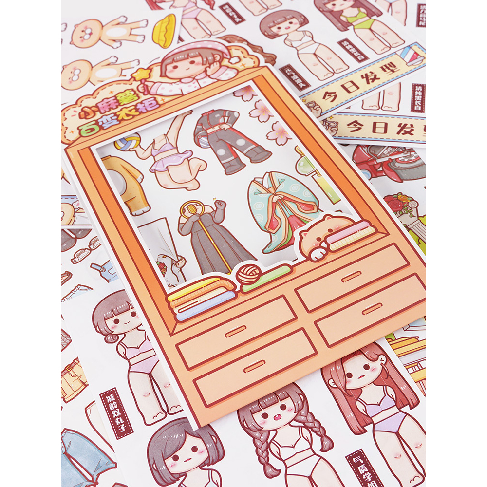 20Pcs Small Mochi Cute Journal Sticker Dressing Up Stickers DIY Diary ...