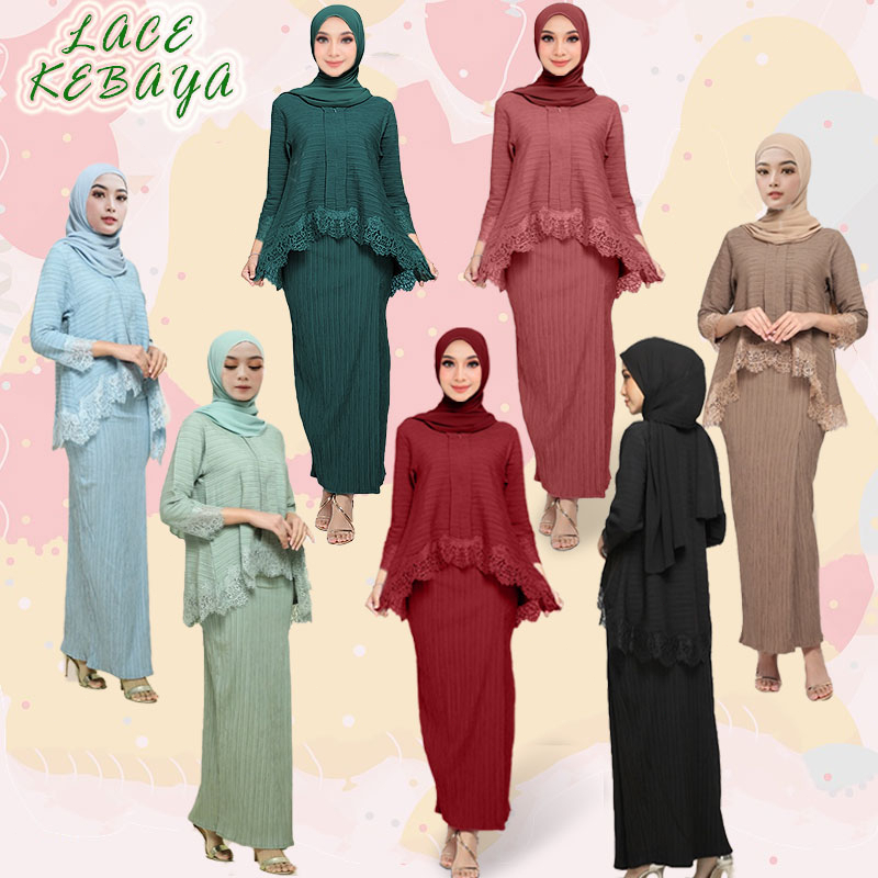 Lace Kebaya Baju Kurung Moden Raya Muslimah Sesuai Untuk Nikah/Tunang ...