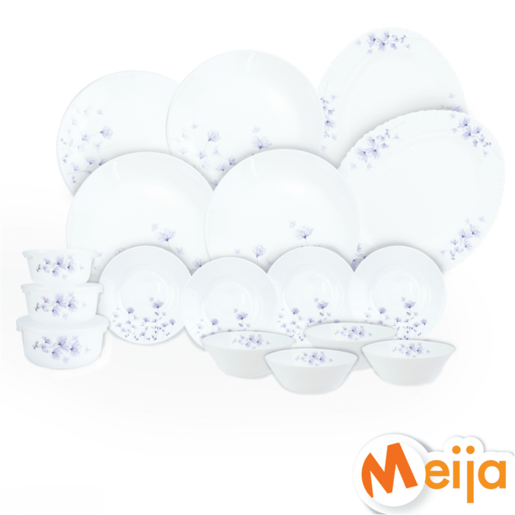 Meija Charlotte Opal Glass 17pcs Collections Lavender Purple PREMIUM ...