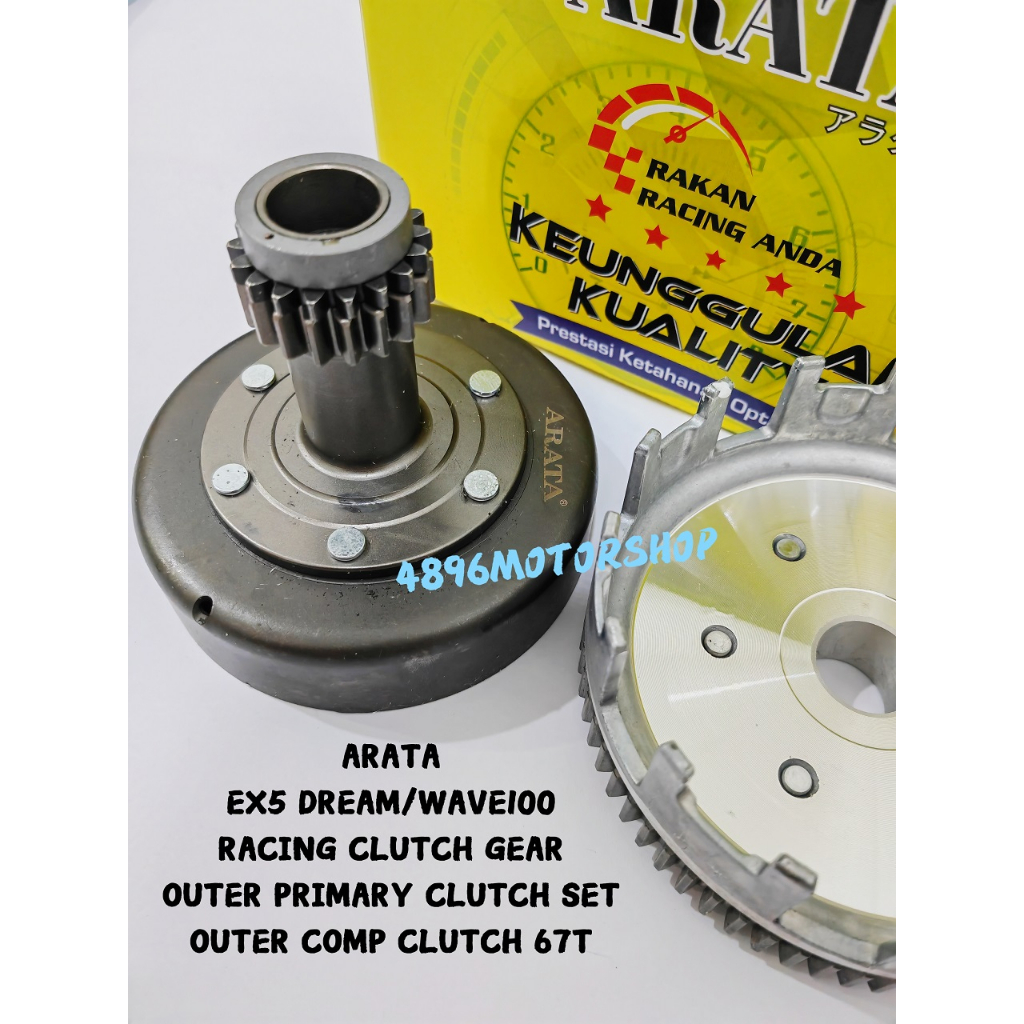 LEO ARATA HONDA EX5 DREAM WAVE100 CLASS 1 W100 CT100 RACING AUTO HOUSING CLUTCH GEAR SET 67T 18T ...
