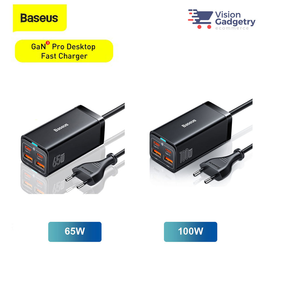 Baseus GAN3 PRO 100W 65W Type C PD 2C+2U Deskstop Charger Quick Charge 4.0 3.0 USB Phone MacBook ...