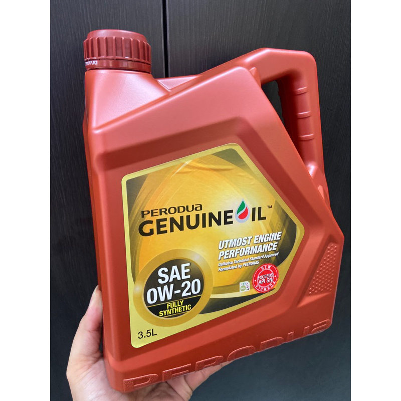 PERODUA ENGINE OIL 3.5L 0W20 SAE FULLY SYNTHETIC MINYAK HITAM PERODUA ...